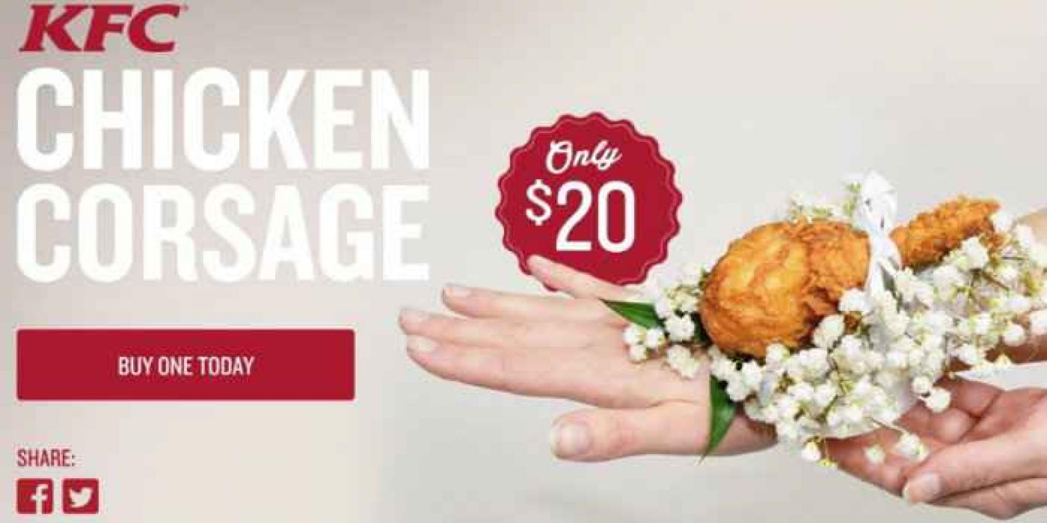 KFC lance un bouquet au poulet pour le bal de fin d'année - Metrotime