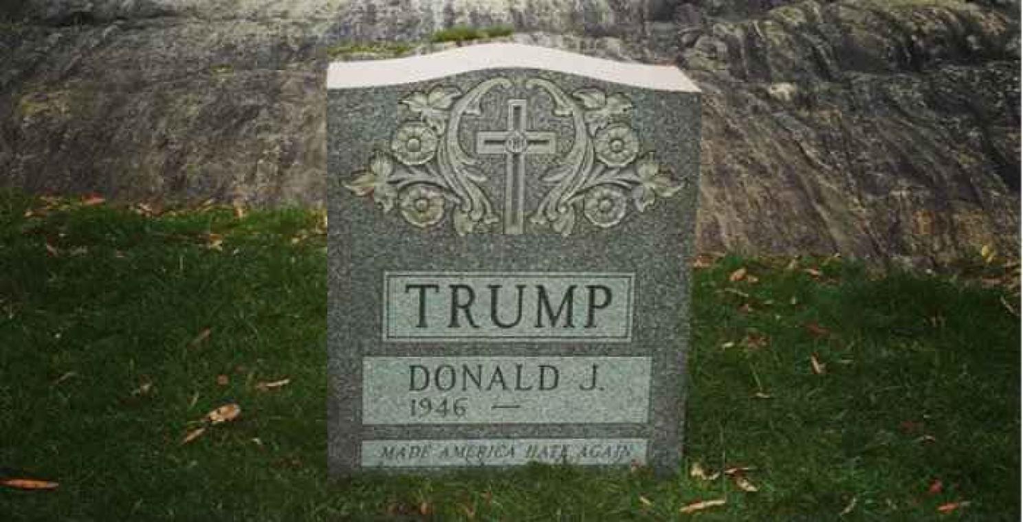 Une pierre tombale au nom de Donald Trump découverte à Central Park ...