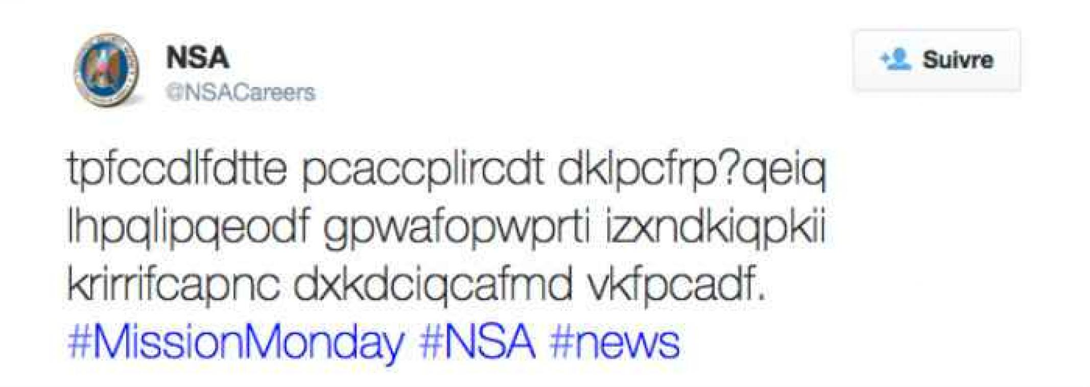 La NSA recrute ses briseurs de codes sur Twitter - Metrotime
