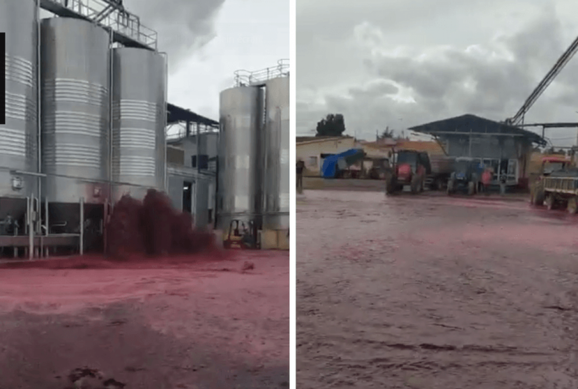 VIDEO. 50.000 litres de vin s'échappent d'une cuve en Espagne - Metrotime
