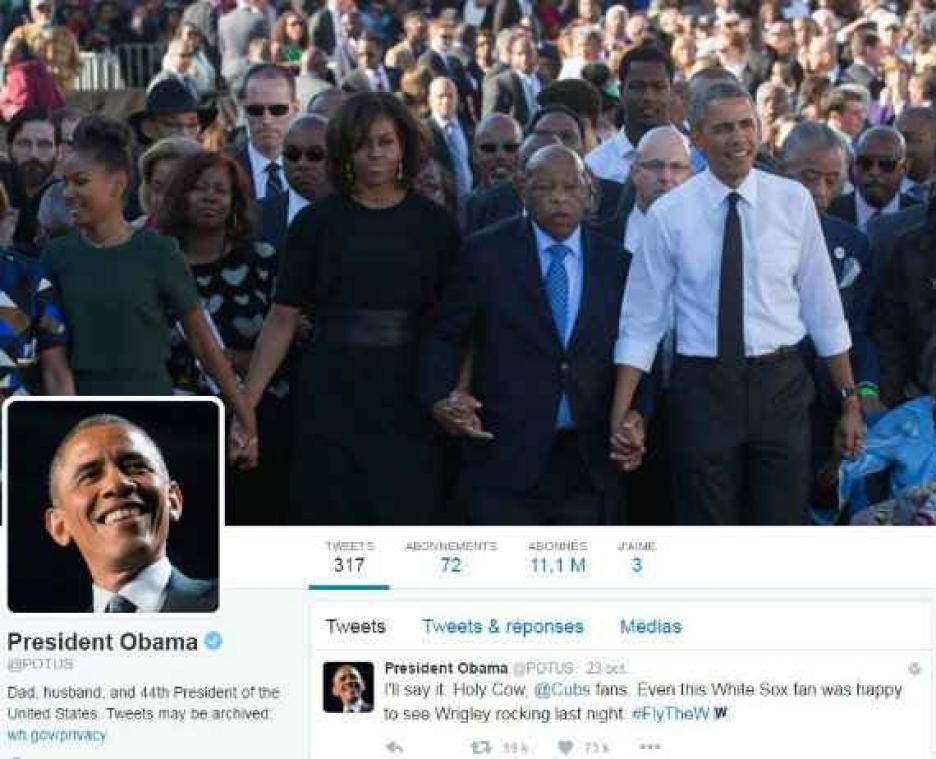 Barack Obama offrira ses 11 millions d'abonnés Twitter à son successeur ...