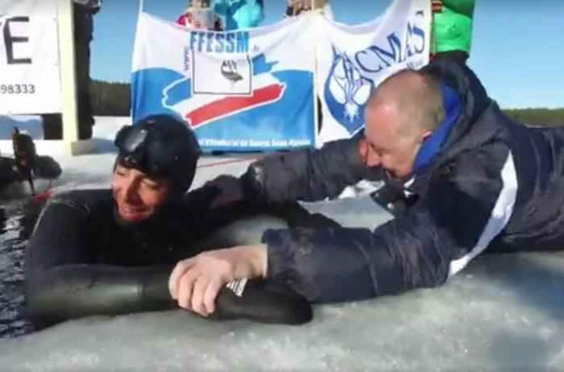 Un Français bat le record du monde d'apnée sous lac gelé - Metrotime